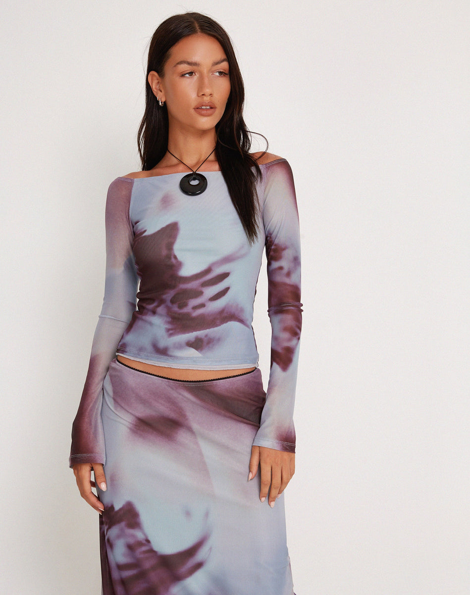 Top à manches longues en maille gris Anatomy of Nature | Neira ...